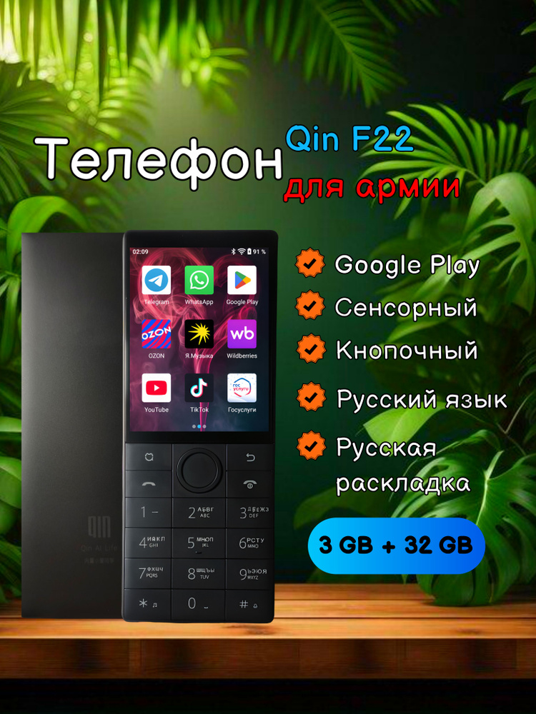 Мобильный телефон Qin F22 3/32 ГБ Google купить на OZON по низкой цене (2223783050)