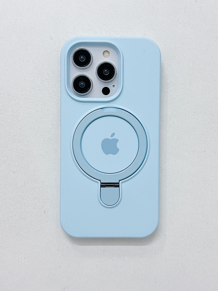 Чехол силиконовый для Айфон 11 с встроенной подставкой / Чехол на ...