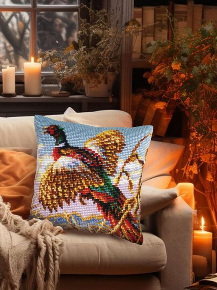Набор для вышивания подушки "Collection D'Art" 5443, 40 х 40 см "ФАЗАН ...