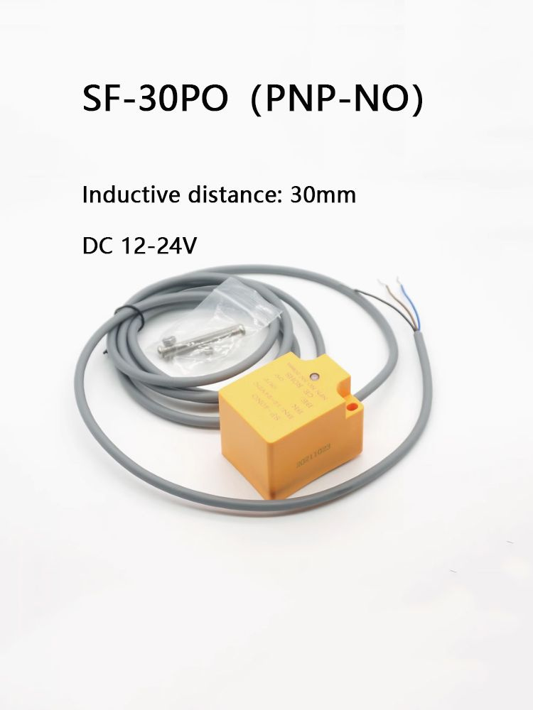 Квадратный датчик приближения с тремя проволками, NPN, normally open (NO), 24V, для кания ...