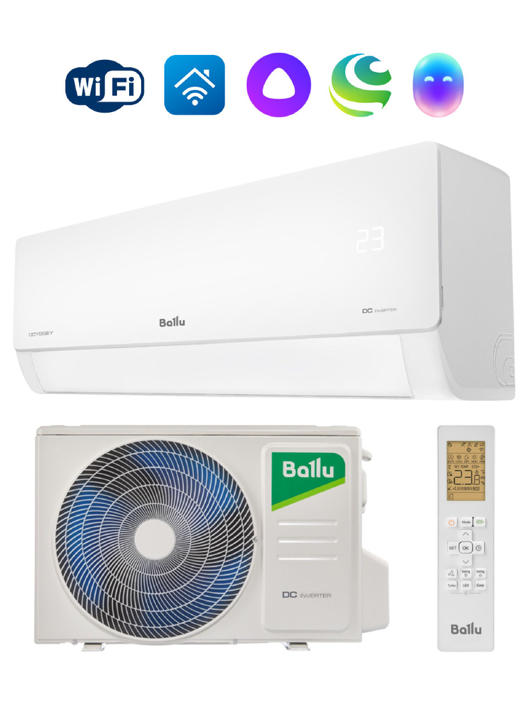 Инверторная сплит система настенная Ballu Odyssey DC BSOI-12HN8, белая ...