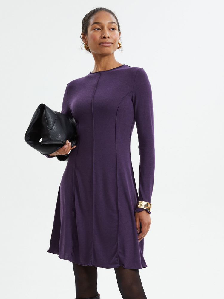 Платье Женский nice&easy сливовый Повседневный Длинный Вискоза ...