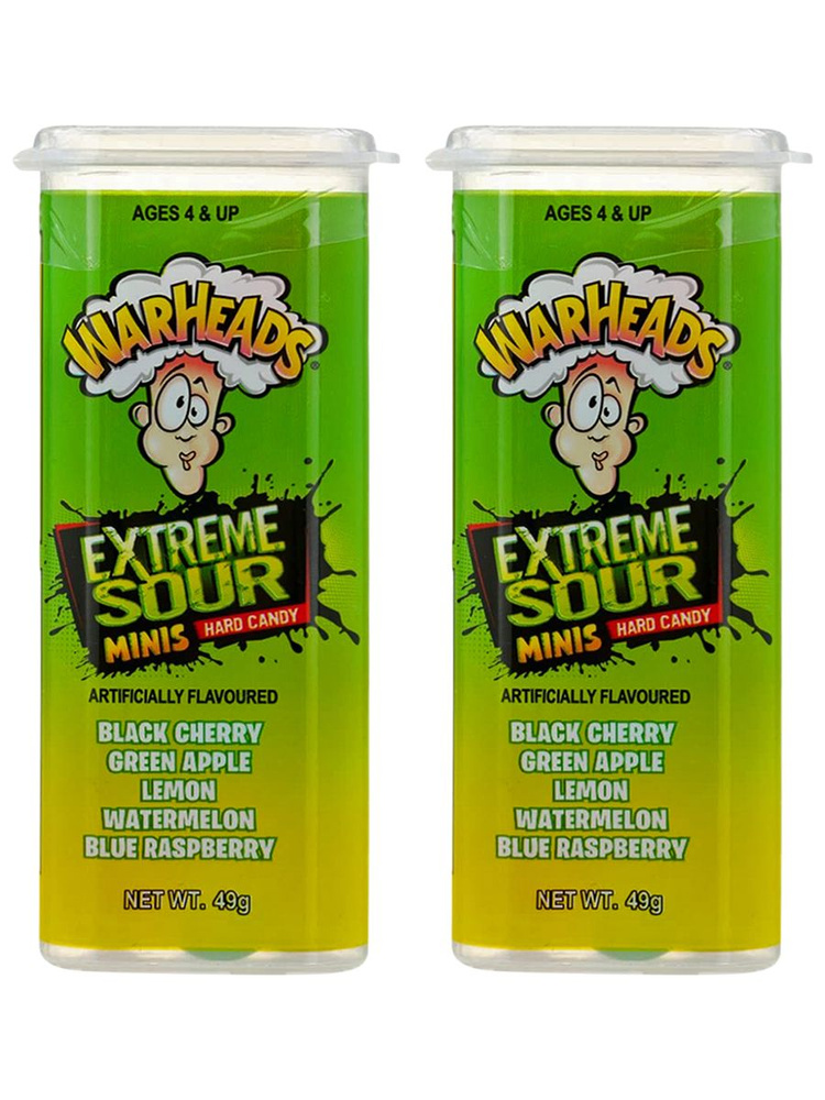 Конфеты WarHeads Extreme Sour кислые, 2 уп по 49 гр купить на OZON по ...