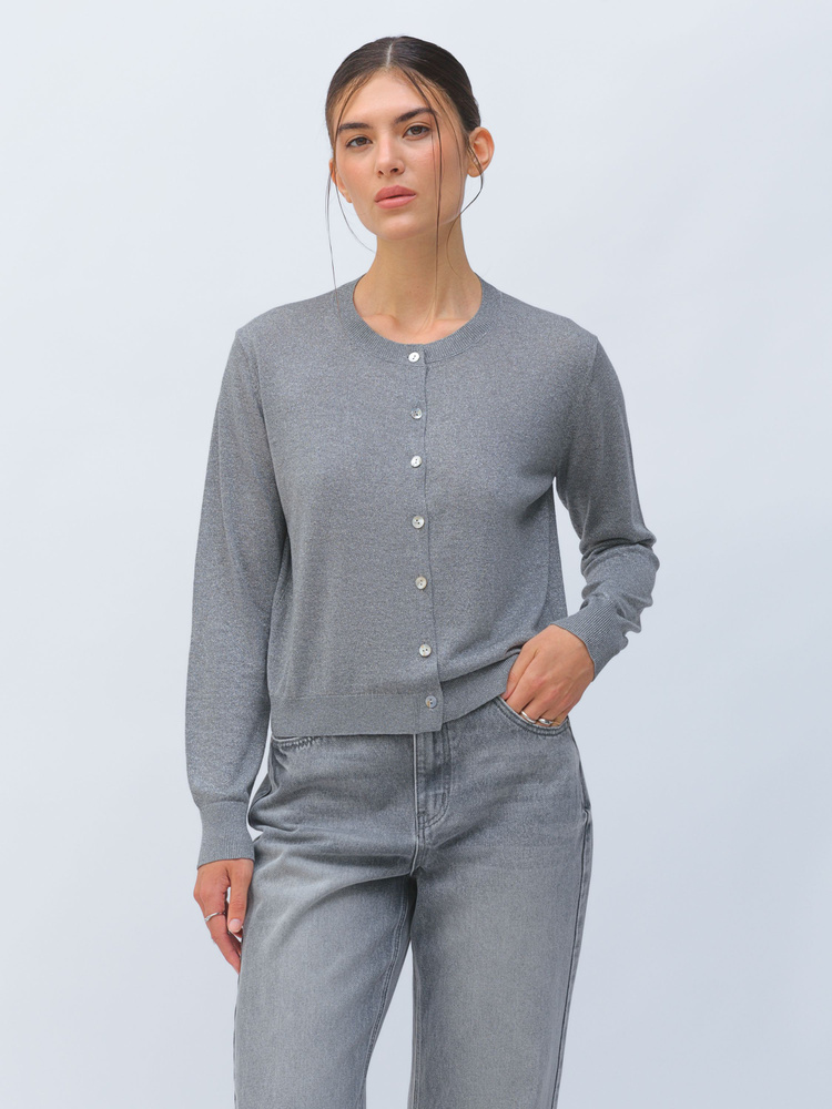 Кардиган Женский VITTORIA VICCI бордовый, винный Вискоза, Нейлон, размер 46 Пуговицы ...