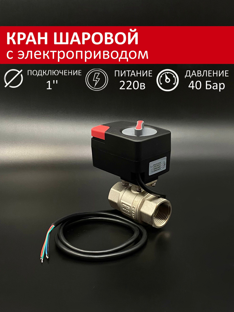 Кран шаровый 1'' с электроприводом ZEISSLER, 220B / Система защиты от ...