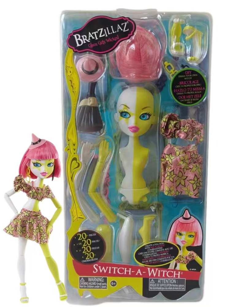 MGA Bratzillaz Switch-A-Witch Doll Братц Модная кукла-ведьма,С одеждой ...