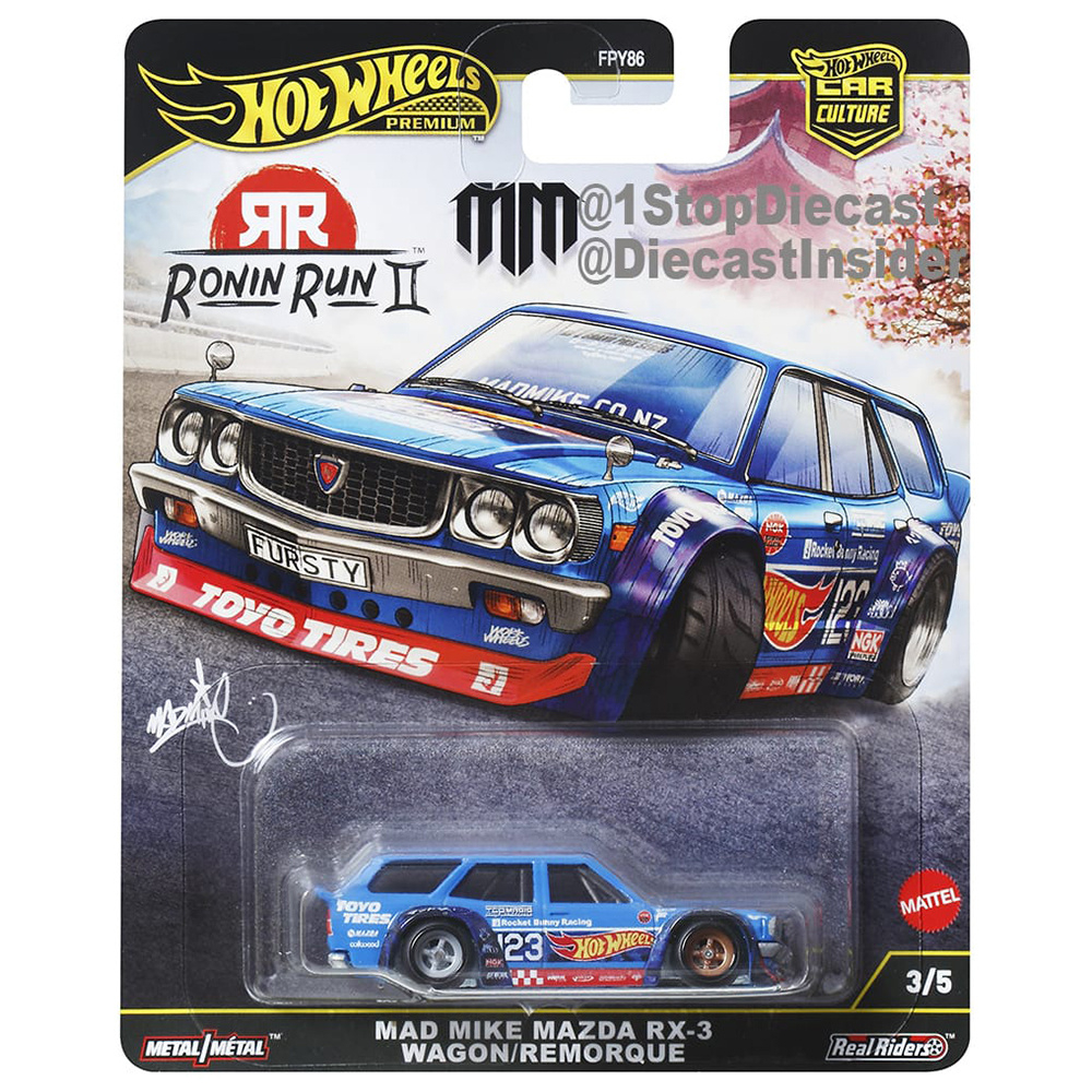 Машинка Mattel Hot Wheels 2025 FPY86 Mad Mike Mazda RX-3 Wagon купить ...
