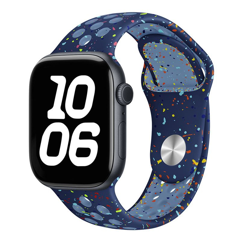 Дыхающий силиконовый браслет совместимые Apple Watch 46mm 45 41 49mm 44 42 40mm Series11 10 9 8 ...