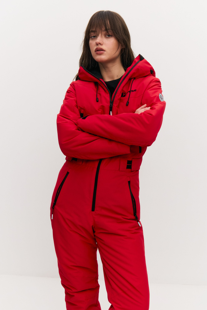 Комбинезон утепленный Женский Avese, размер 48, рост 164-170 красный Зима Повседневный ...