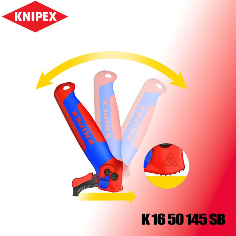 KNIPEX 16 50 145 SB Нож для снятия изоляции с направляющей колодкой ...