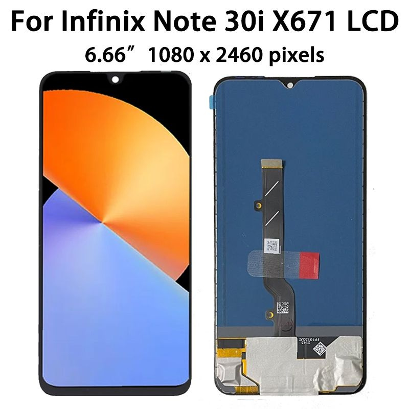 6.66 дюймов AMOLED для Infinix Note 30i, X6716, LCD дисплей, сенсорный ...