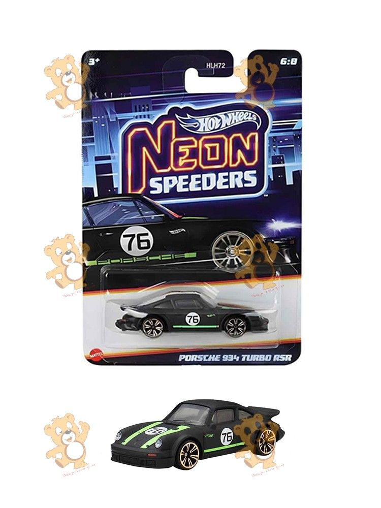Машинка Mattel Hot Wheels Themed Neon Speeders Porsche 934 Turbo RSR 6/ ...