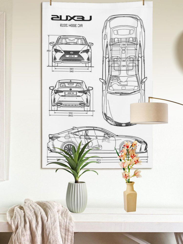 Флаг плакат баннер Lexus Rc 300H 2019 Pattern 60cm X 90cm Двусторонняя ...