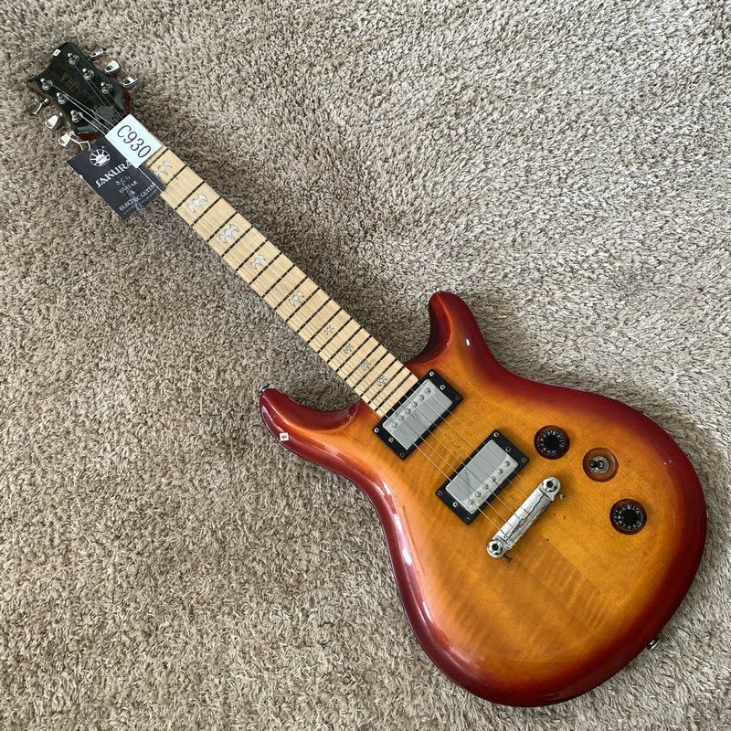 SAKURA PRS электрическая гитара, кленовый топ с тигровым узором ...