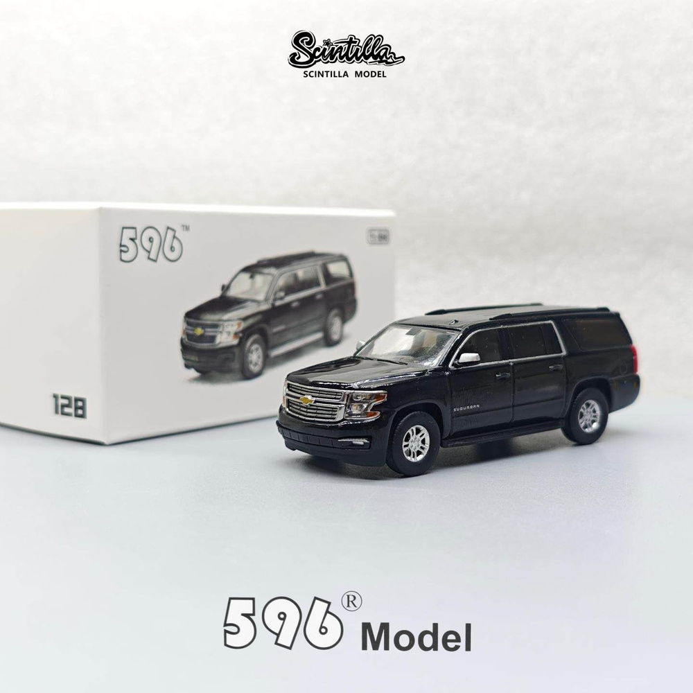 Машинка 596 Model 1/64 #Chevrolet Suburban Balck Литой под давлением ...