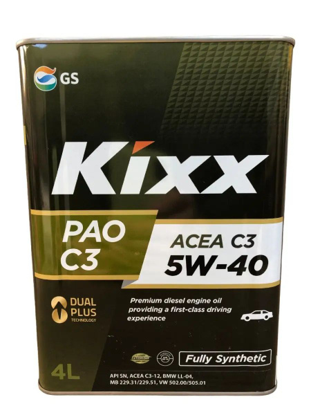 Масло моторное Kixx pao с3, 5W-40 Синтетическое 4 л L209244TE1 купить c ...