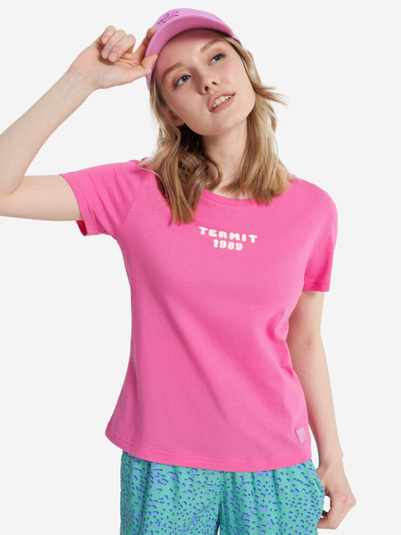 Футболка Женский Termit розовый, размер 50, 52 Хлопок Спортивный Узбекистан SUP-серфинг купить c ...