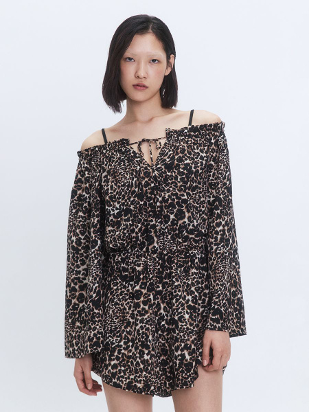 Комбинезон Женский Befree, размер 42, рост 170 разноцветный На любой сезон Пляжный Шифон Завязки ...