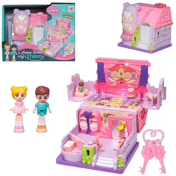 Кукольный дом-трансформер Junfa Танцевальная студия на батарейках купить на OZON по низкой цене ...