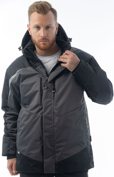 Куртка рабочая Мужской BRODEKS, размер 54 черно-серый, рост 176-182 Мембранные материалы ...