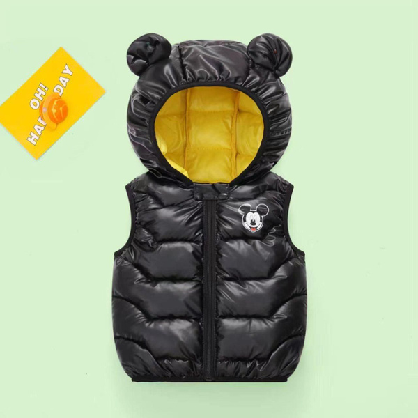 Жилет Мальчики, Девочки THANHDAT черный кварц Полиэстер, размер 86, 92 Молния Китай купить c ...