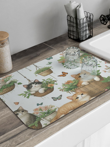 Коврик для сушки посуды JoyArty , 58 см х 38 см купить c доставкой на OZON по низкой цене ...