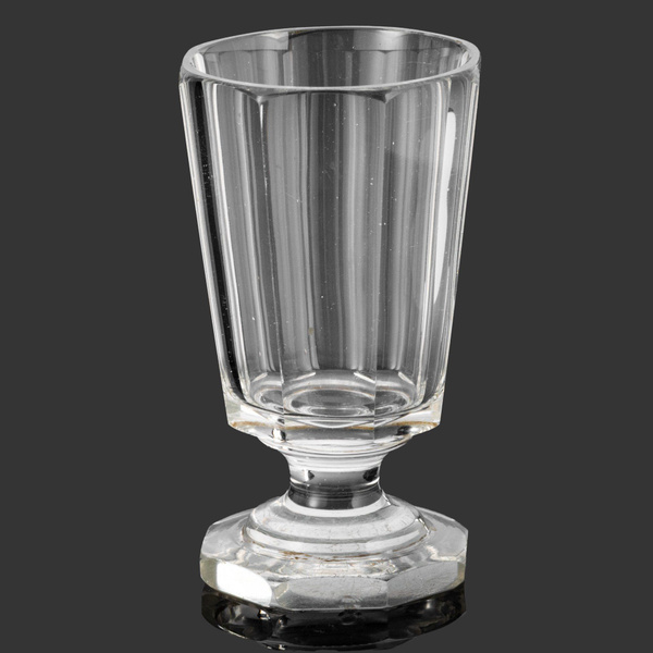 Бокал винтажный восьмигранный лафитник, стекло, гранение, шлифовка, Российская империя, 1890 ...