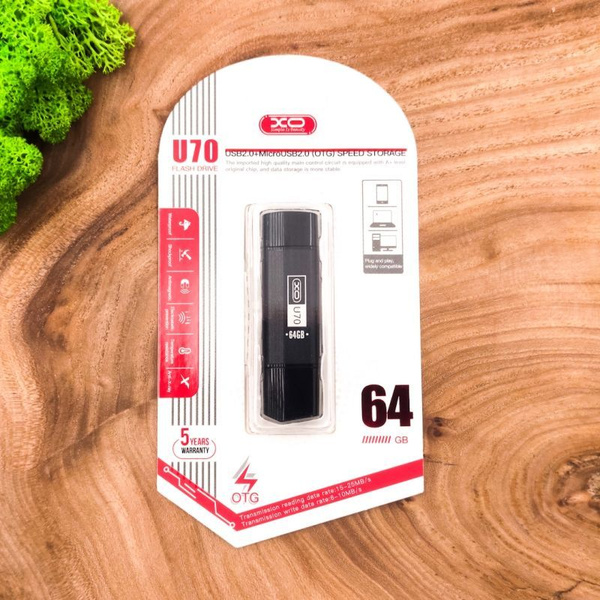 USB-флеш-накопитель XO U70-OTG 64 ГБ купить c доставкой на OZON по низкой цене (1756059258)