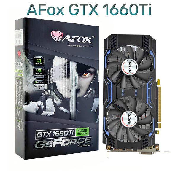 Видеокарта AFOX GeForce GTX 1660 Ti, 6 ГБ PCI Express 3.0/3.1 x16 HDMI ...