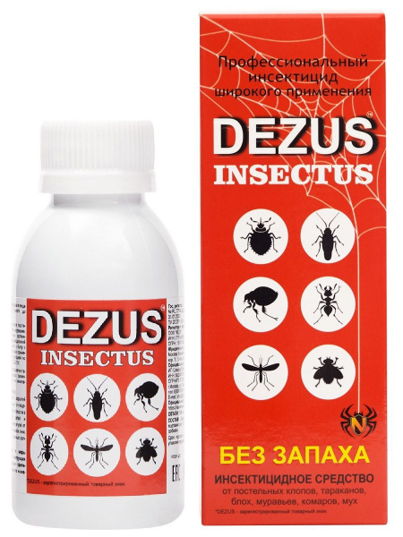 DEZUS (Дезус) средство от клопов, тараканов, блох, муравьев, 100 мл ...