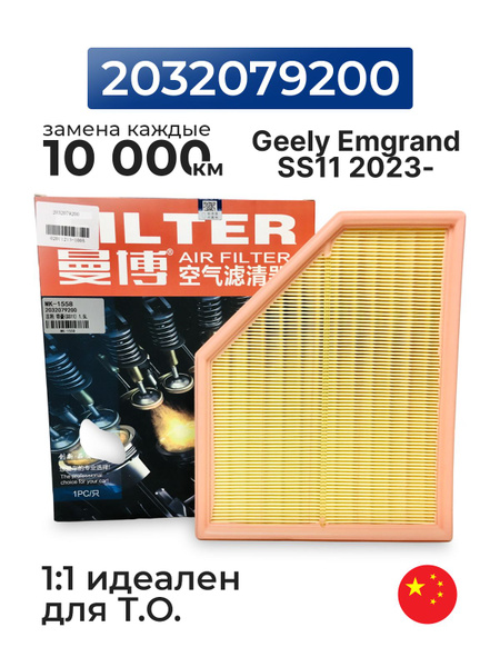 Фильтр воздушный Geely Emgrand SS11 1.5л с 2023 г / Джили Эмгранд SS-11 ...