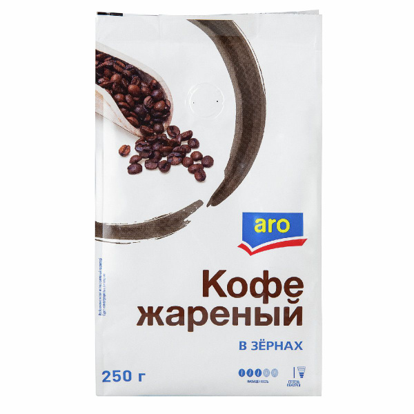 aro Кофе жареный зерновой, 250 г купить на OZON по низкой цене (2868517094)