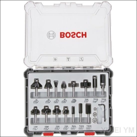 Набор фрез смешанный (15 шт хвостовик 8 мм) Bosch 2607017472 купить на ...