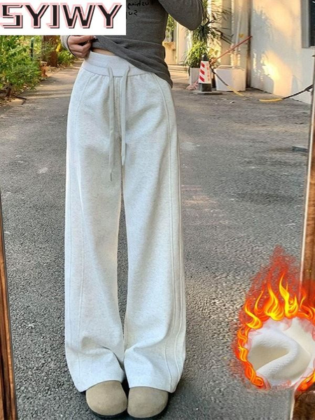 Брюки Женский SYJWY ярко-салатовый, лен Полиэфирный шелк Спортивный, размер 44 прямой На любой ...