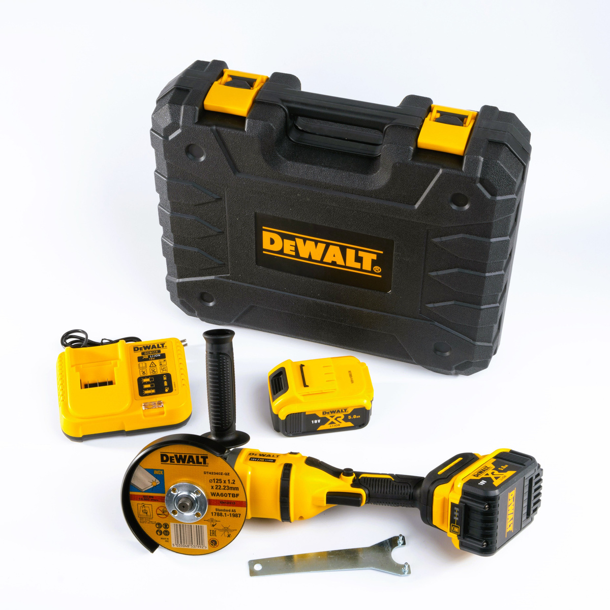 Шлифмашина угловая Dewalt DCG414 18V 5.0AH Brushless - Профессиональный ...