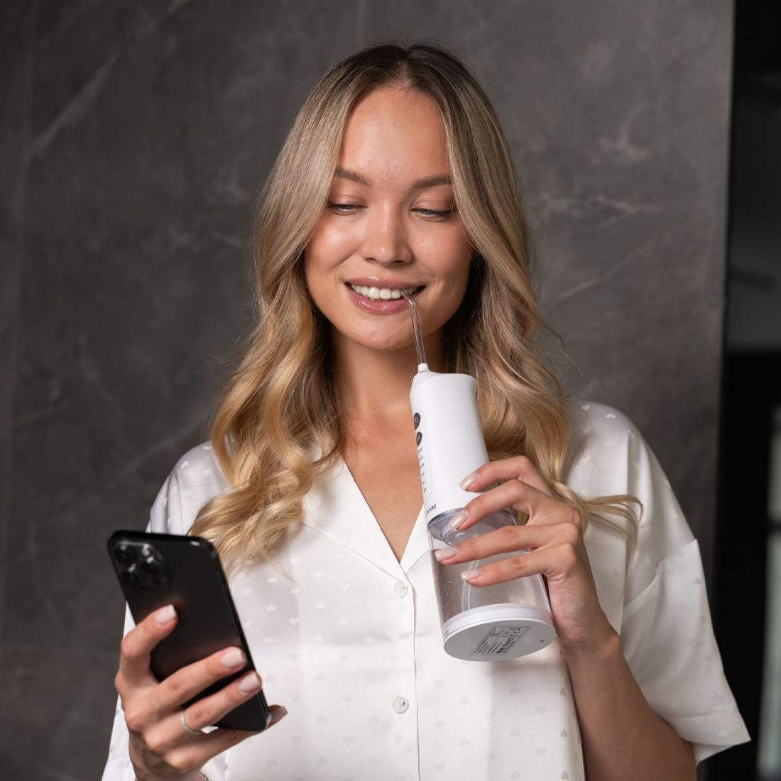 Ирригатор для полости рта портативный PECHAM Trip PC-117-1 белый, для отбеливания зубов дорожный ...