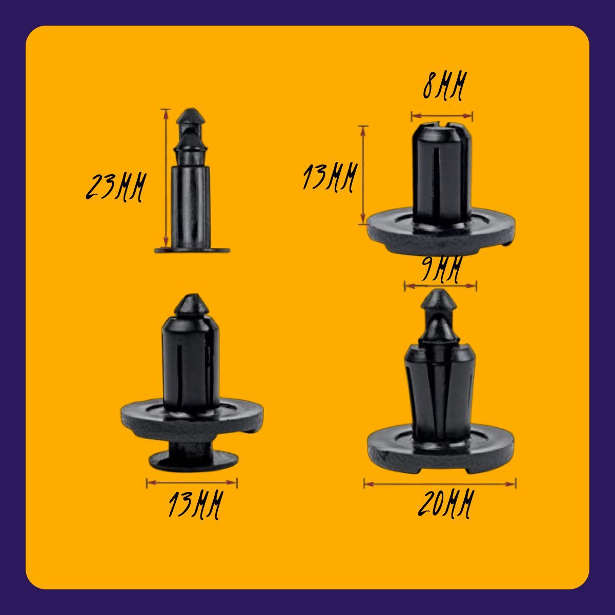 Клипса крепежная автомобильная, 10 шт. купить c доставкой на OZON по ...