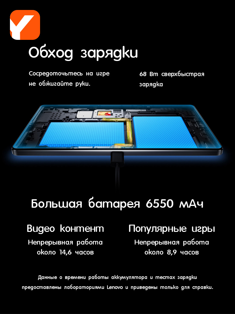 Lenovo Планшет Gen3 Y700 8.8" LCD 2560x1080, 16 ГБ / 512 ГБ 6550 белый купить c доставкой на ...