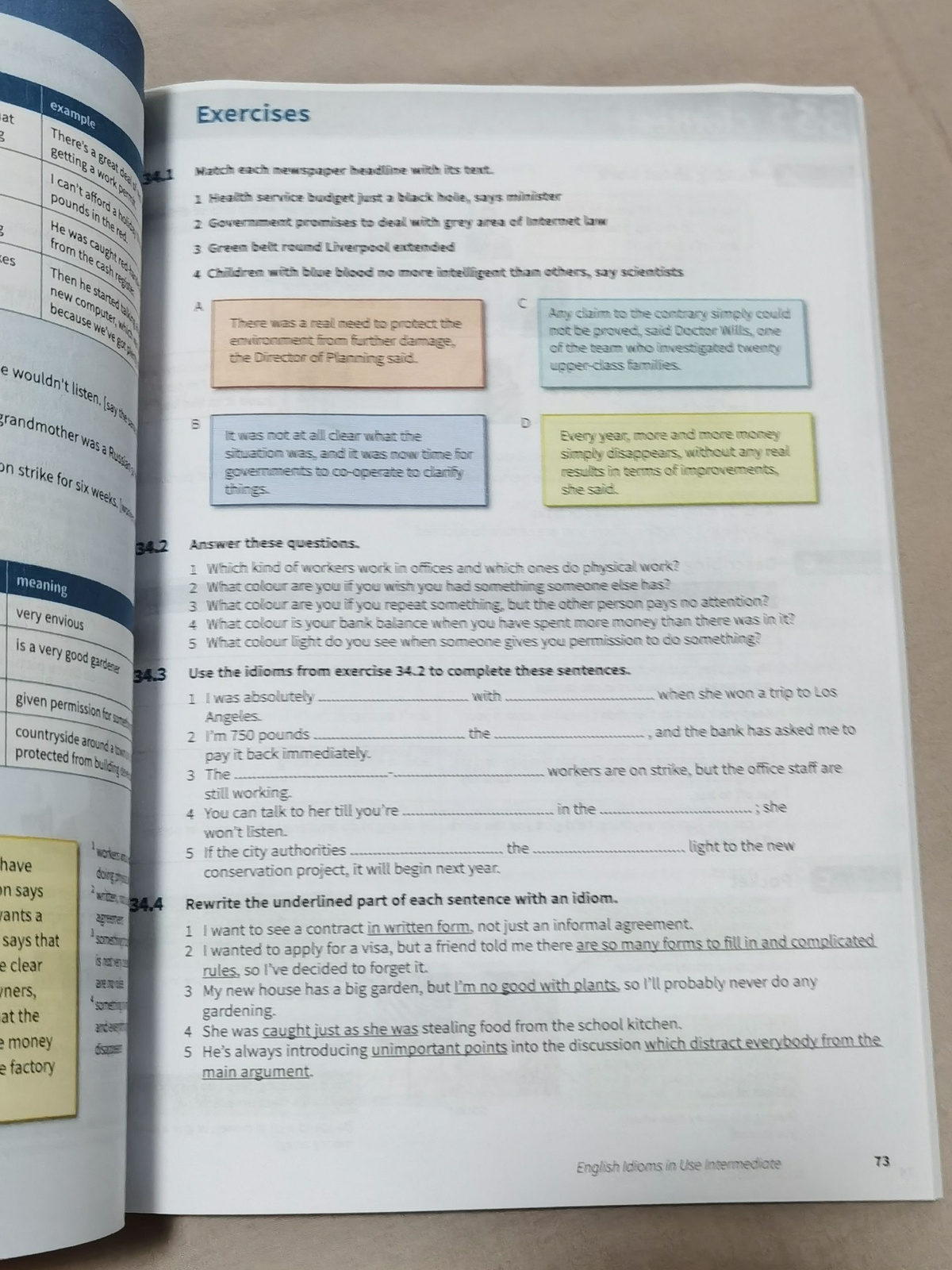 English Idioms,Phrasal verbs,Collocation in use Intermediate/Advanced,6 ...