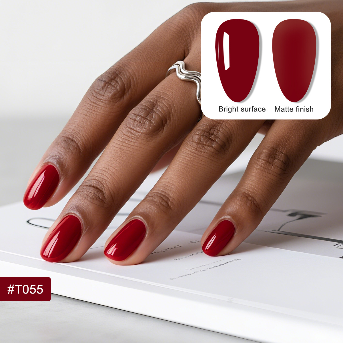 Tinovo Uno буздоватый-красный гель-лак для ногтей #T055, объем 15 мл ...