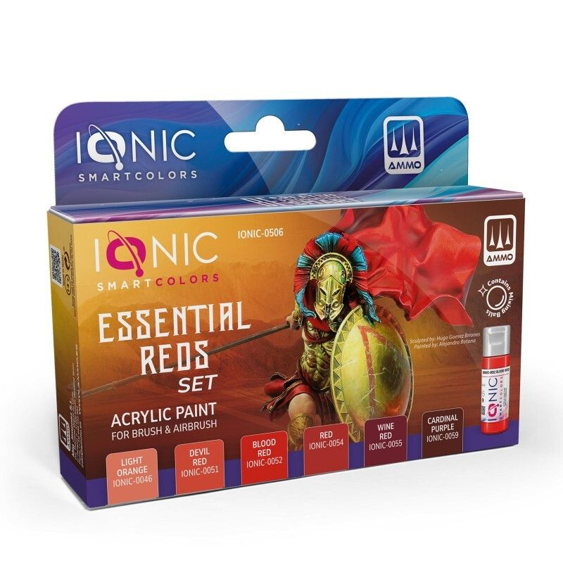 Набор акриловых красок IONIC Smart Colors - Essential Reds Set купить ...