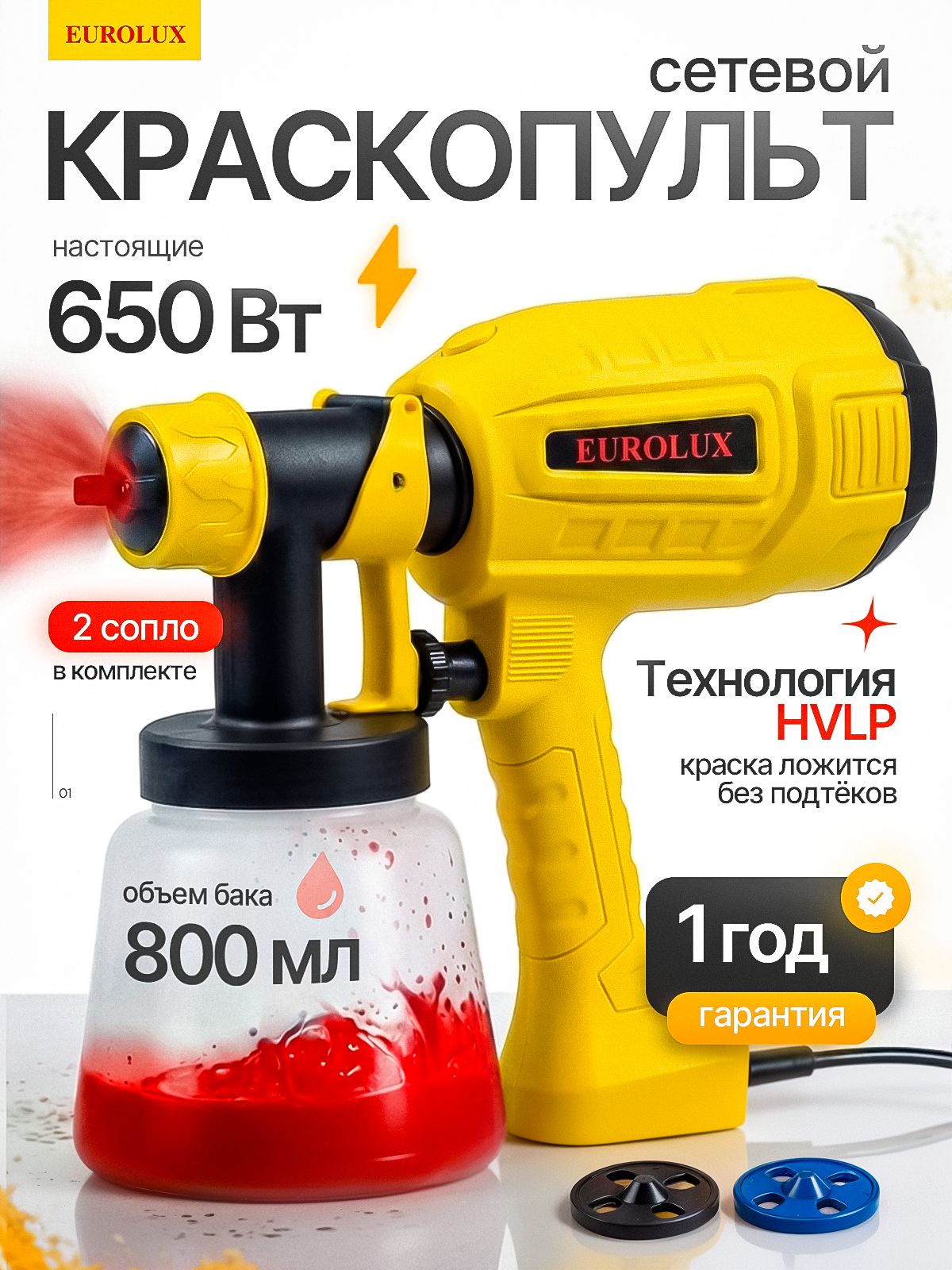 Краскопульт электрический ЭКП-650SK Eurolux купить на OZON по низкой ...