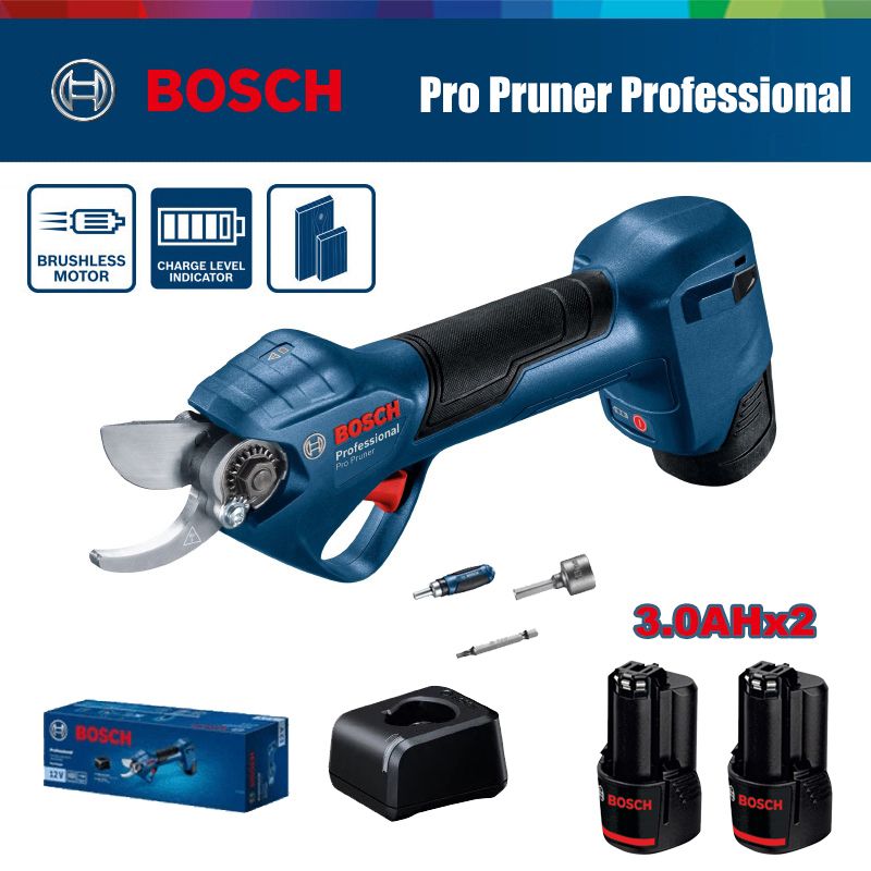 Bosch Pro Pruner 12 В Аккумуляторные секаторы С 2 аккумулятором 3,0 Ач ...