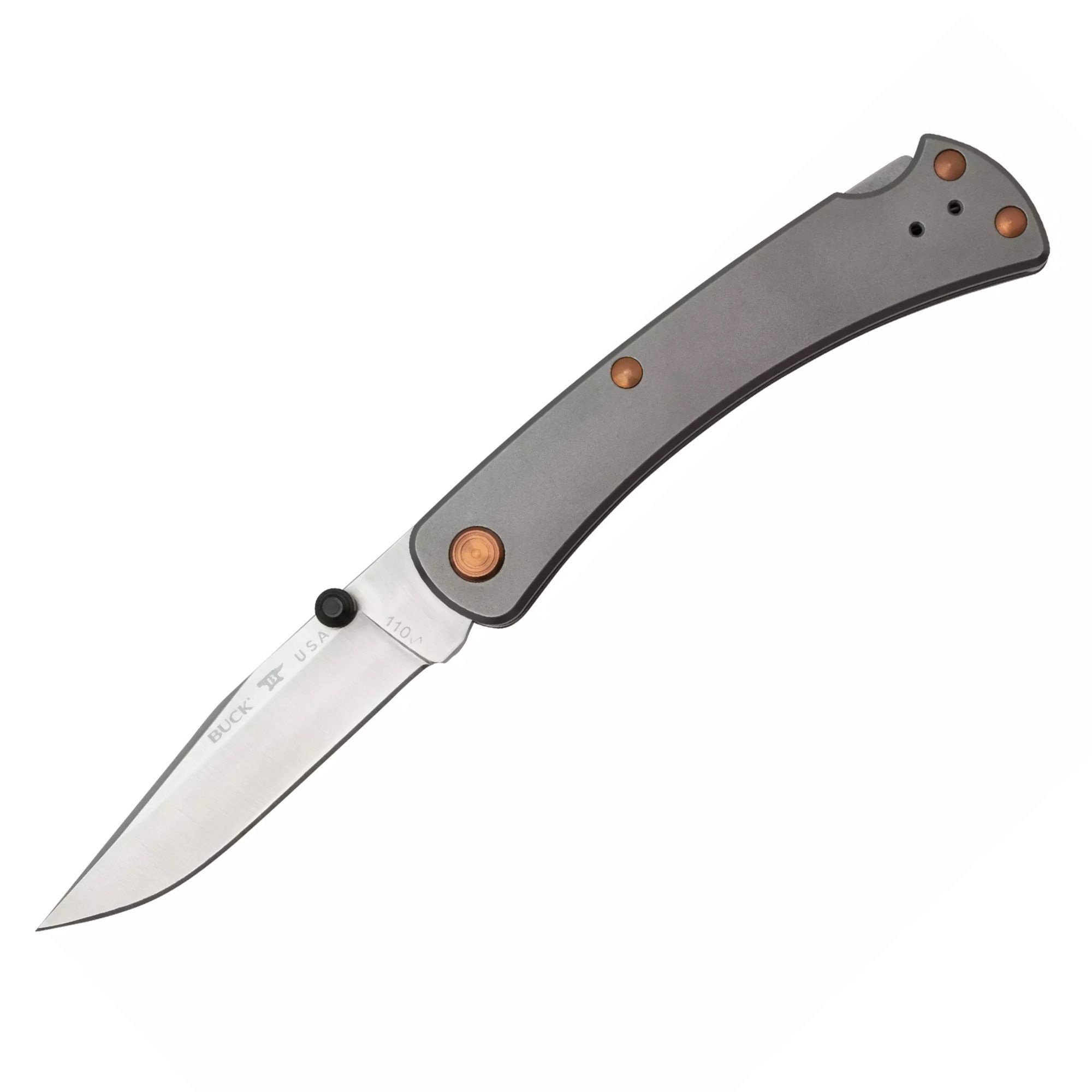 Нож складной BUCK 110 Slim Pro TRX Titanium, Titan Gray, S45VN клинок P ...