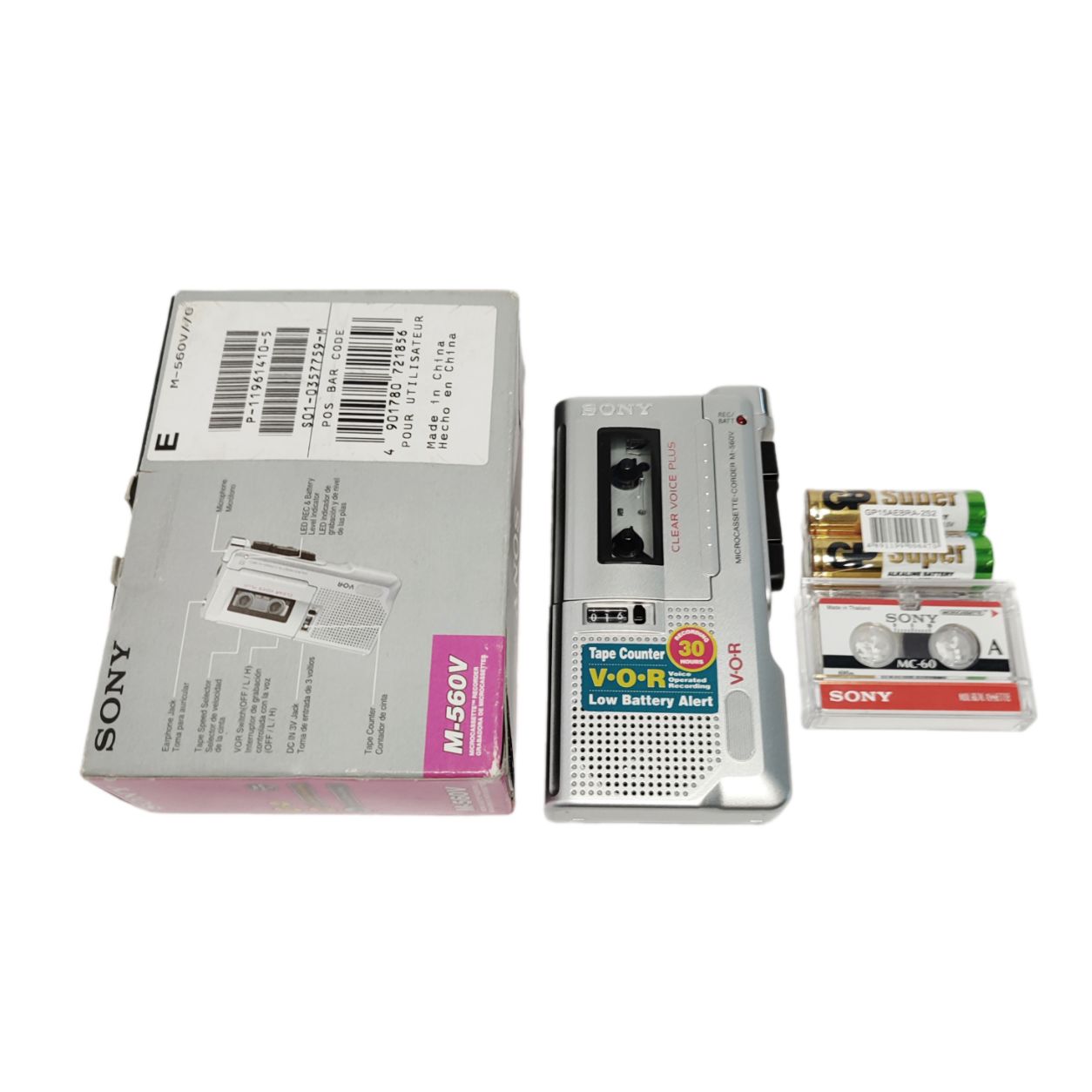 Микрокассетный диктофон Sonу M-560V + микрокассета Microcassette ...