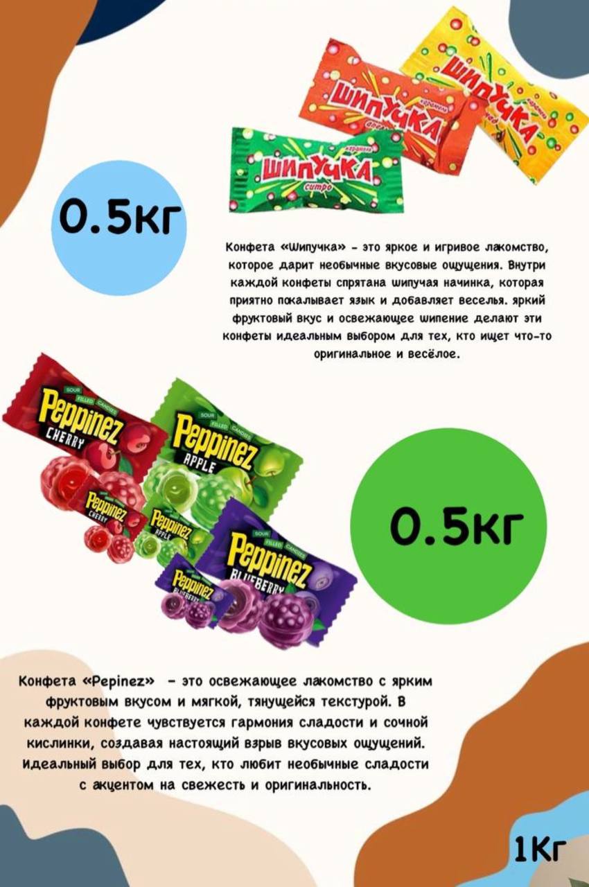Конфеты Шипучка Fizzy Cola 0.5кг + Pepinezzz Пепинез"0,5kg BOOM ...