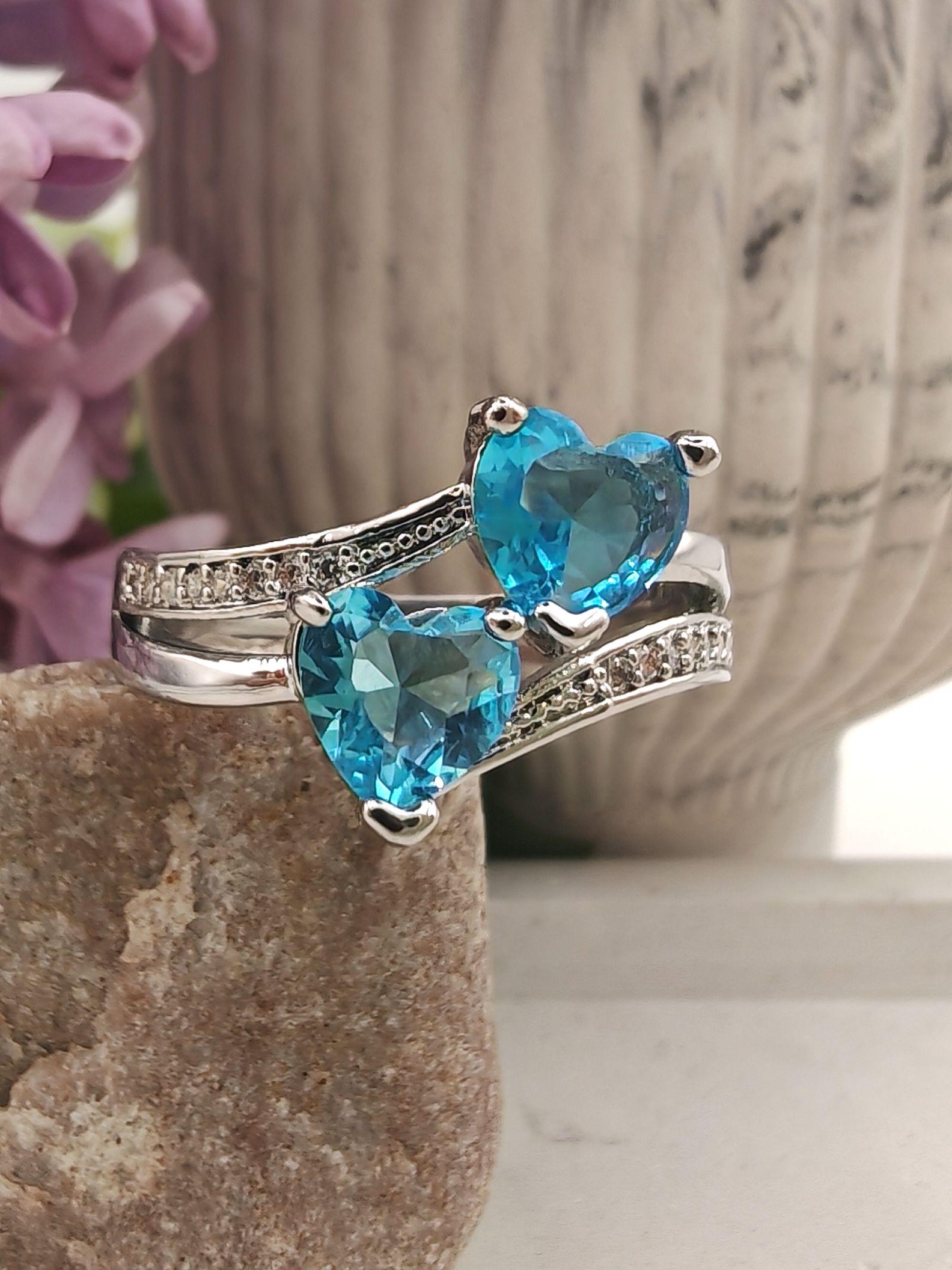 Blur Jewelry Кольцо женское бижутерия с камнями "Сердце" купить на OZON ...