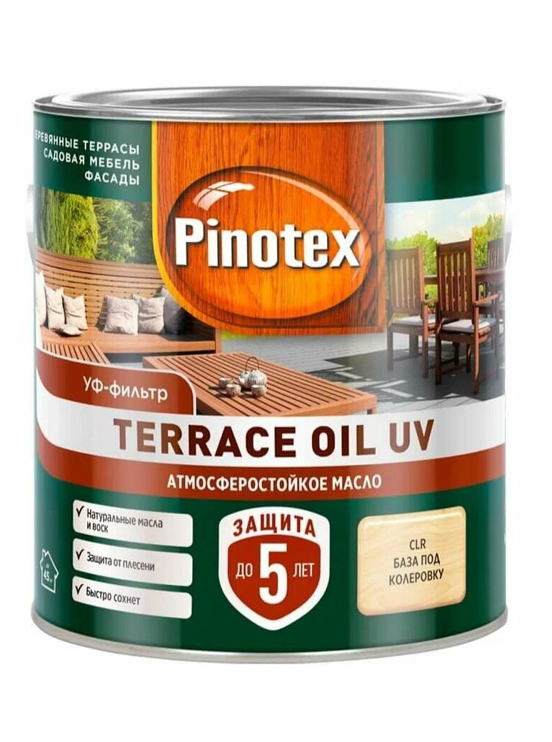 Pinotex Terrace Oil 029 Дуб (2,5 л), Масло для террас и садовой мебели ...