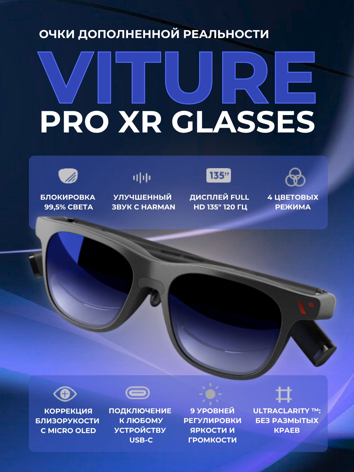 Очки дополненной реальности VITURE Pro XR Glasses купить на OZON по ...