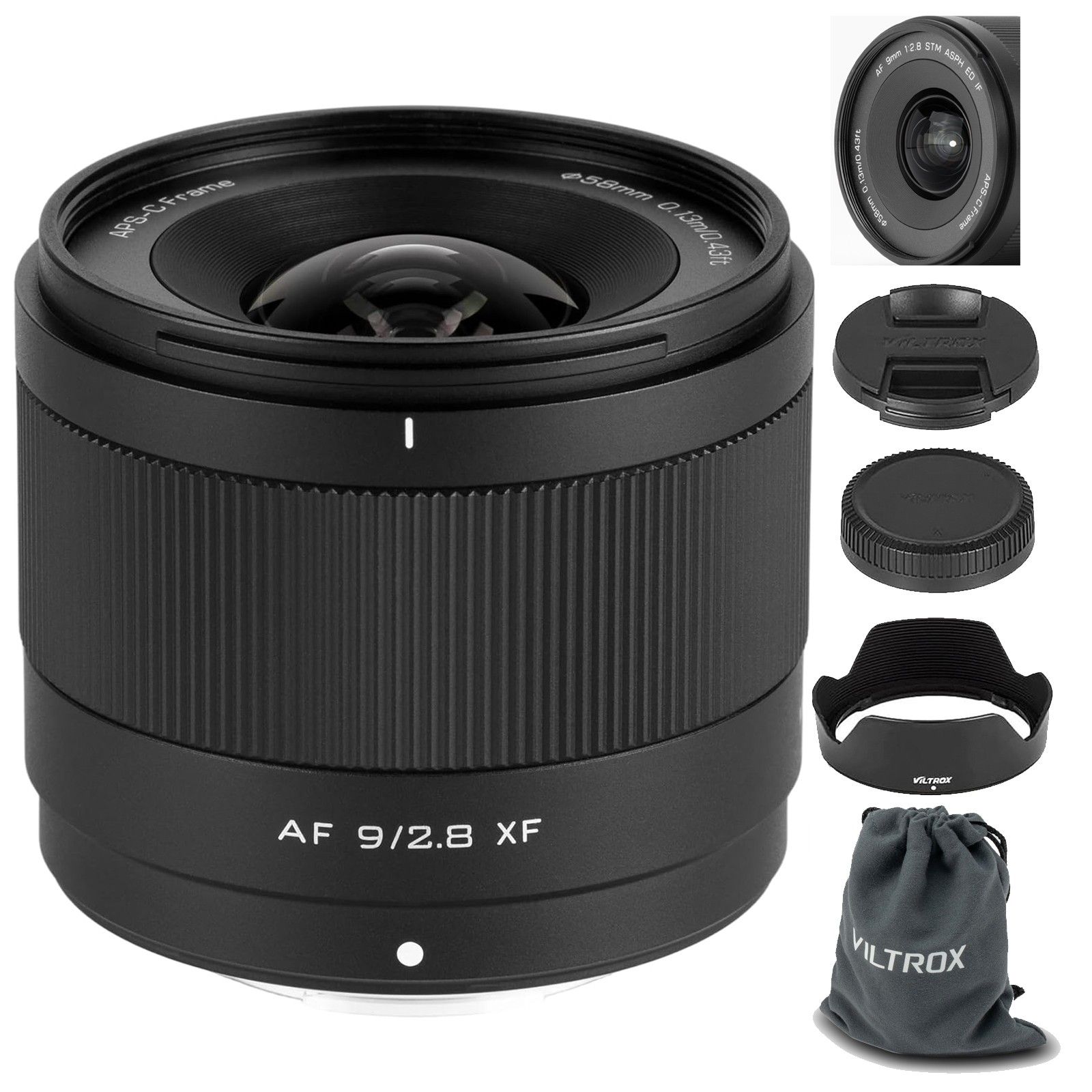 Объектив VILTROX 9 мм F2.8 XF-Mount APS-C для камер Fujifilm Fuji X ...